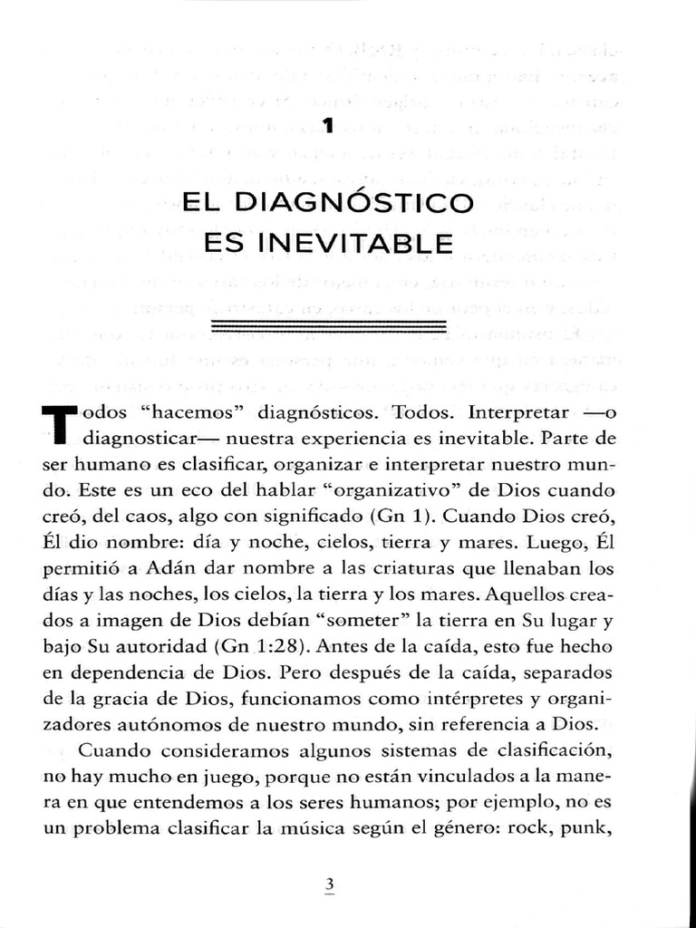 Diagnóstico psiquiátrico y ministerio cristiano | PDF | Trastorno ...