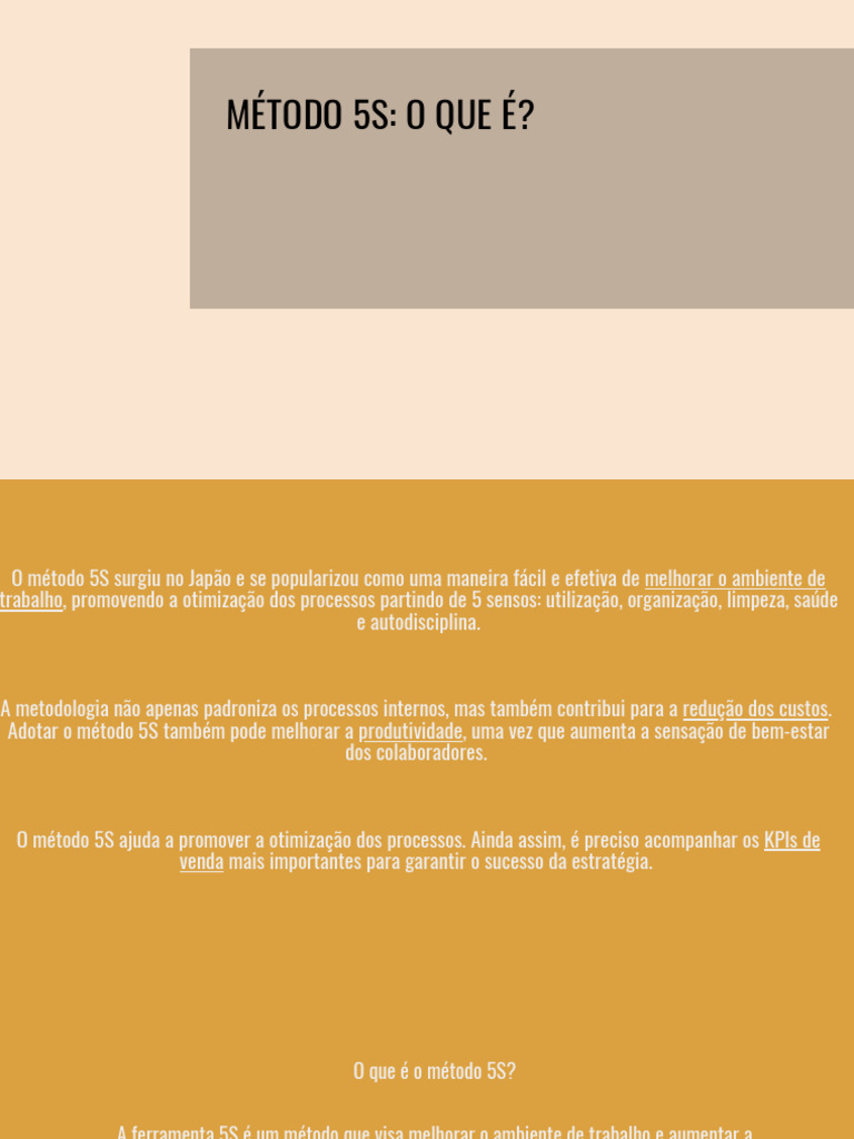 Método 5S o que é | PDF | Despesa | Qualidade (negócios)