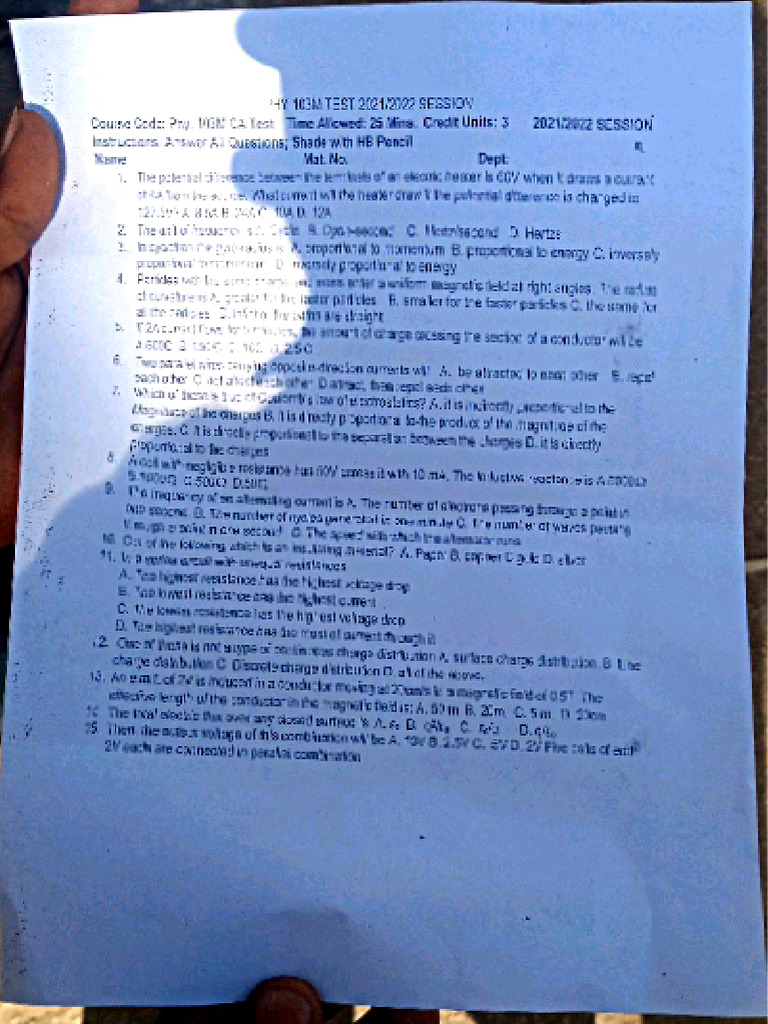 Phy 103 Part B | PDF