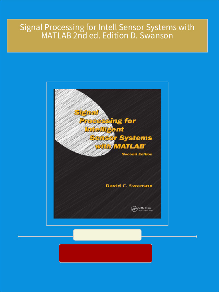 Complete Download Signal Processing For Intell Sensor Systems With