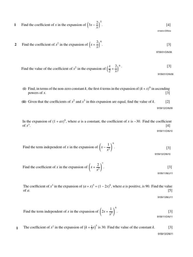 B2 Binomial Type 2 QP (1) | PDF | Algebra | Abstract Algebra