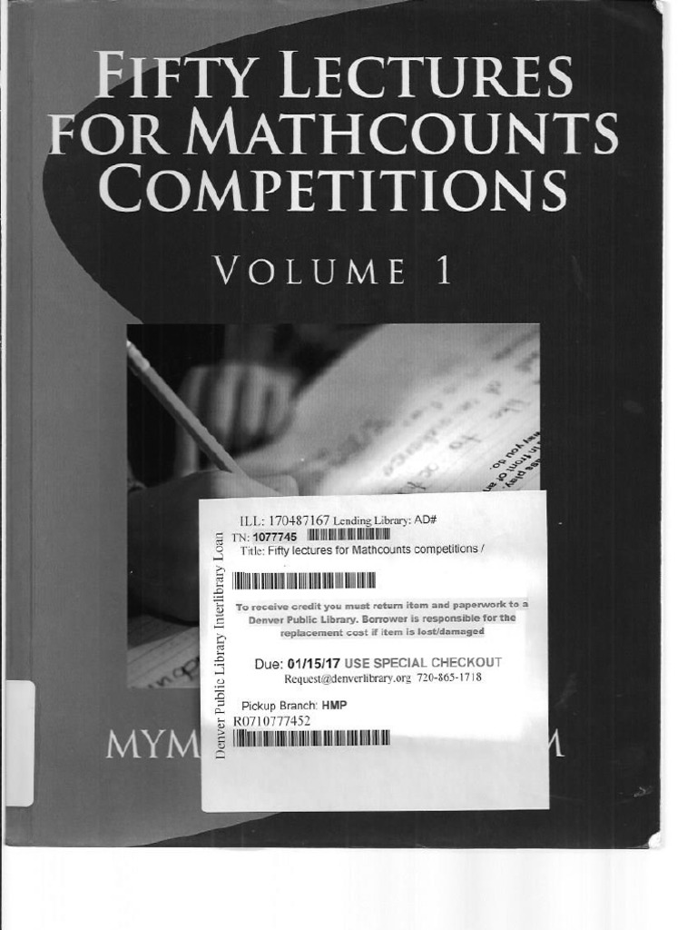 Fifty Lectures For Mathcounts Competitions (1) (Jane Chen, Sam Chen ...