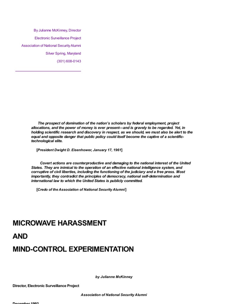 Microwave Harassment & Mind Control | PDF