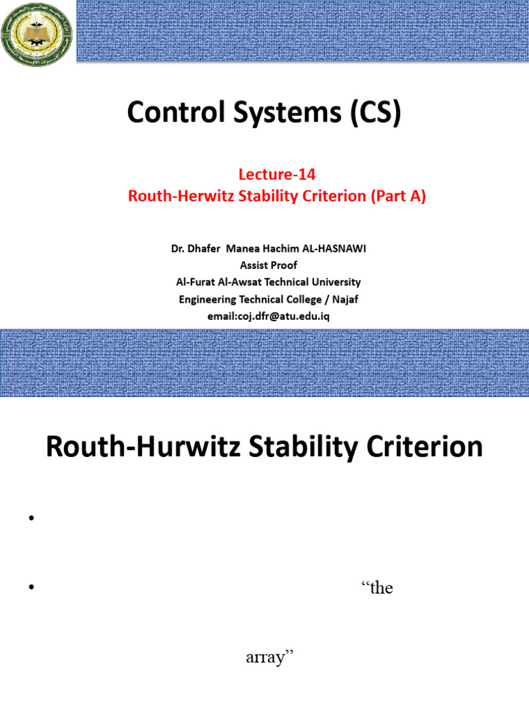 1con | PDF | Stability Theory | Algebra