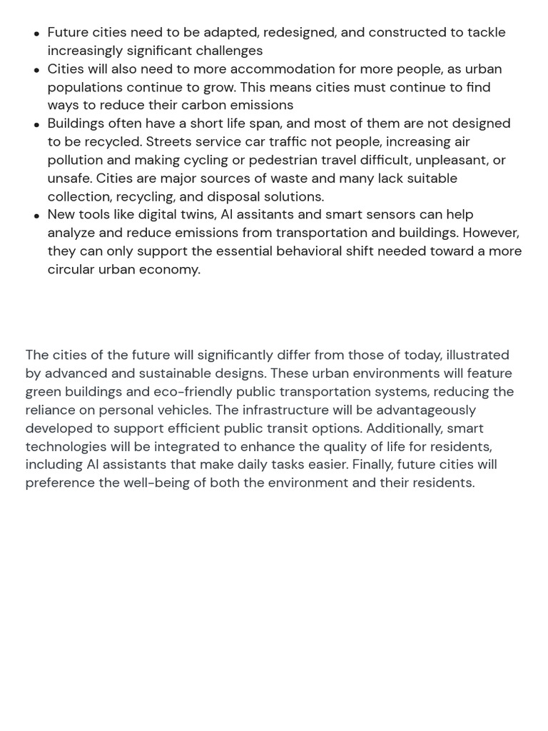 Future Cities Need To Be Adapted, Redesigned, and Constructed To Tackle ...