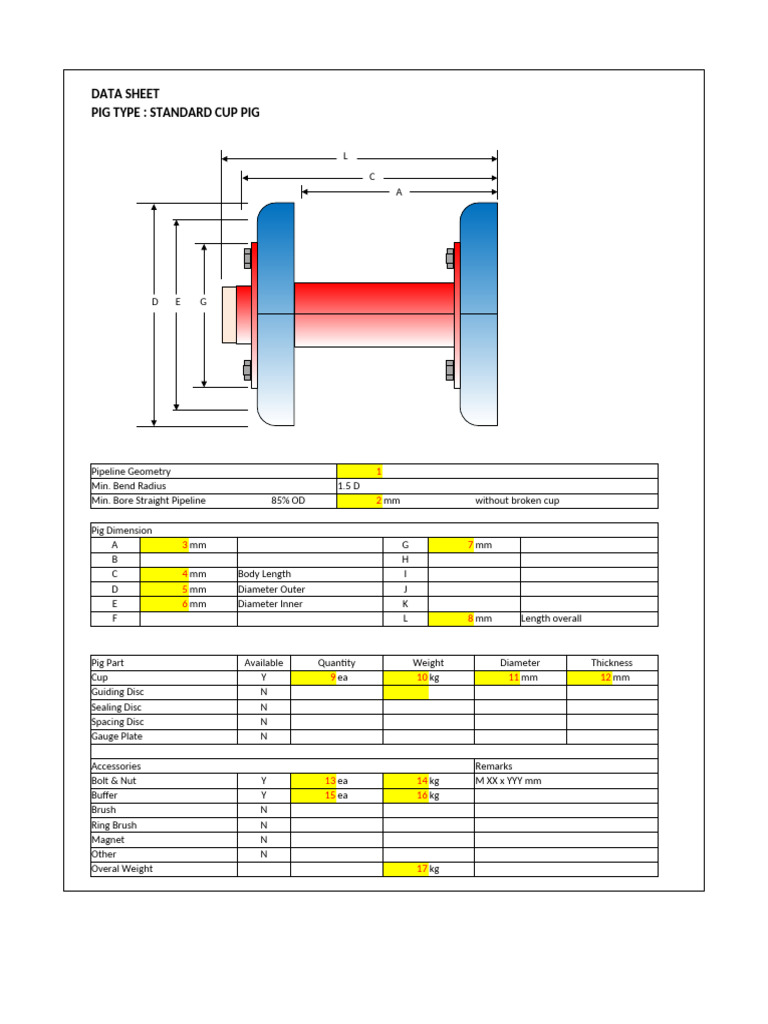 Tools Data Sheet & Minimum Specification | PDF | Length | Diameter