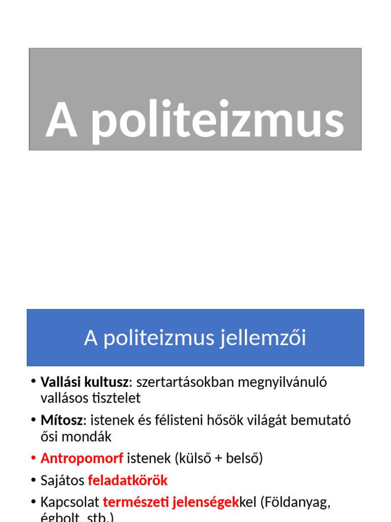 A Politeizmus | PDF