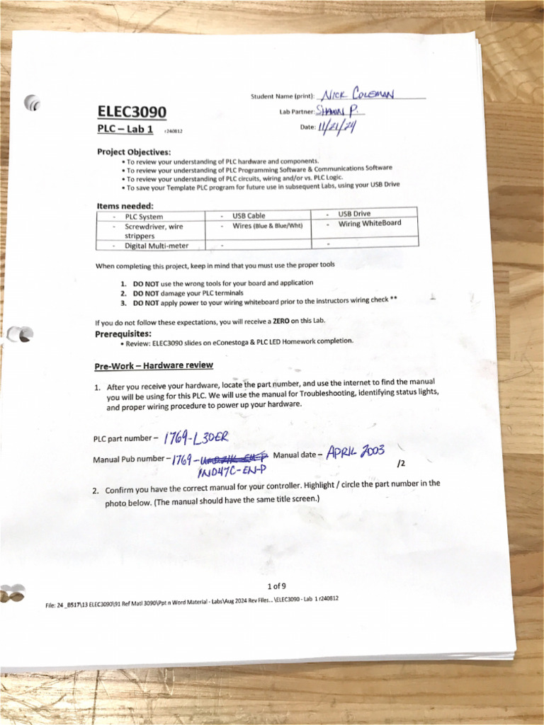 PLC - Lab1 | PDF