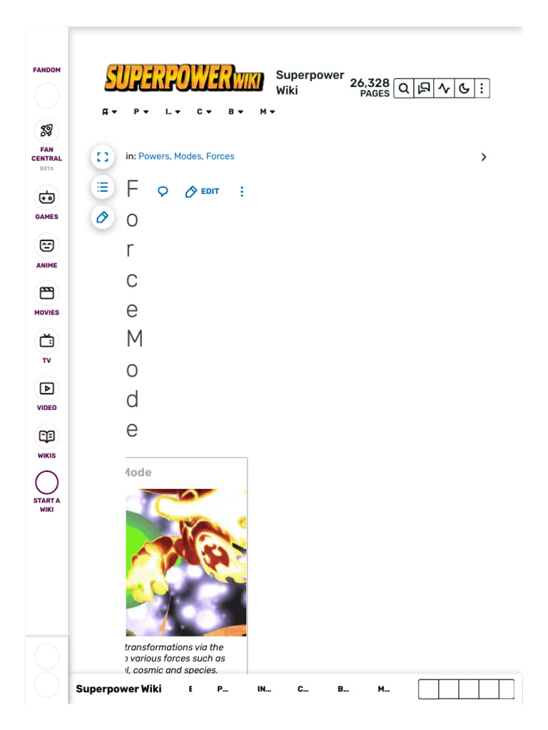 Force Mode _ Superpower Wiki _ Fandom - Copy | PDF | Wiki | Software