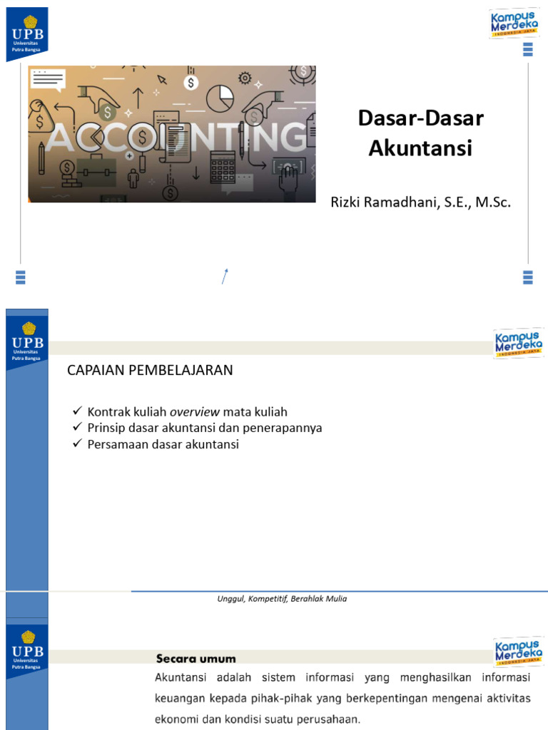 Pertemuan 1 dasar dasar akuntansi | PDF
