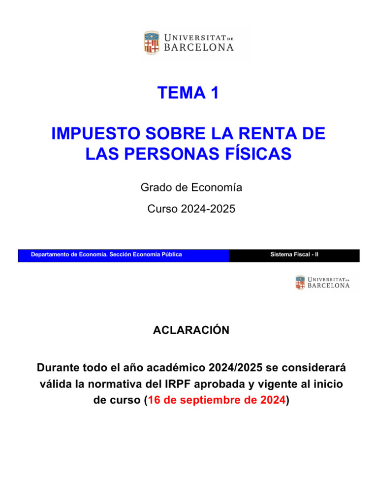 ECO Esquemas IRPF 2024-2025 | PDF | Impuestos | Ahorro