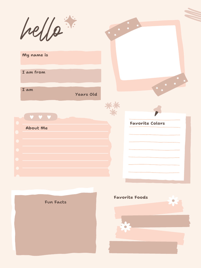 Pink Doodle All About Me Poster - 20241220 - 070122 - 0000 | PDF