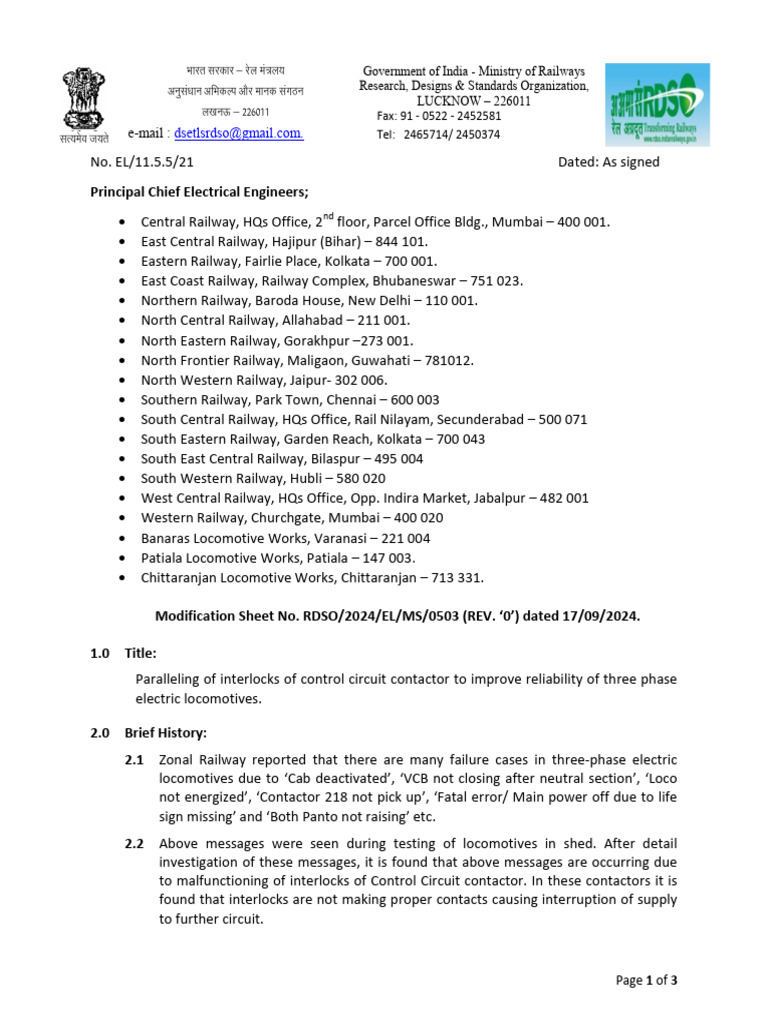MS 503 Rev - 0 For Paralleling of Control CKT Interlock | PDF | Rolling ...