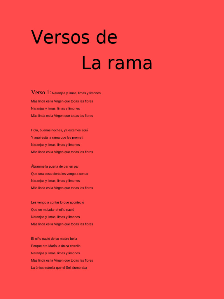 Versos de La Rama | PDF | Cristo (título)