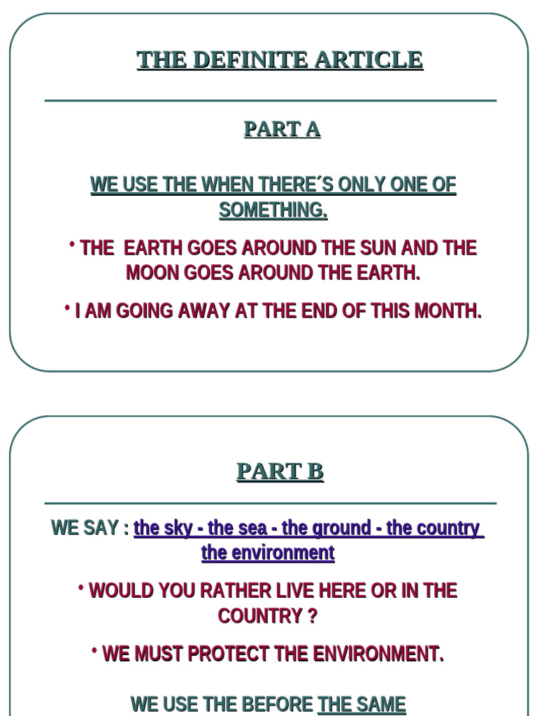 The Definite Article | PDF