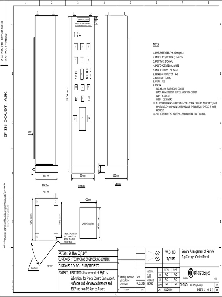 Remote Tap Changer Control Panel Design | PDF | Power Electronics ...