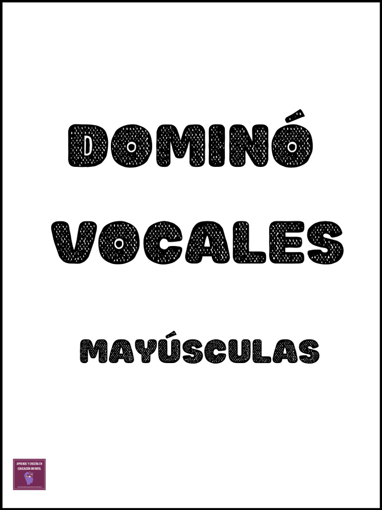Dominó Vocales Mayúsculas Aprendeenei | PDF