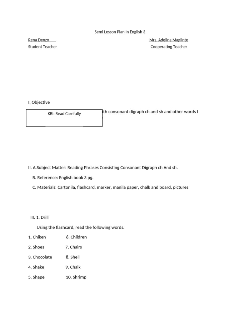 Semi Lesson Pla-WPS Office | PDF