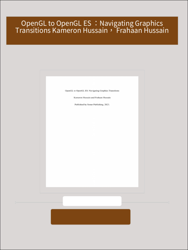 Full OpenGL To OpenGL ES Navigating Graphics Transitions Kameron Hussain Frahaan Hussain Ebook ...