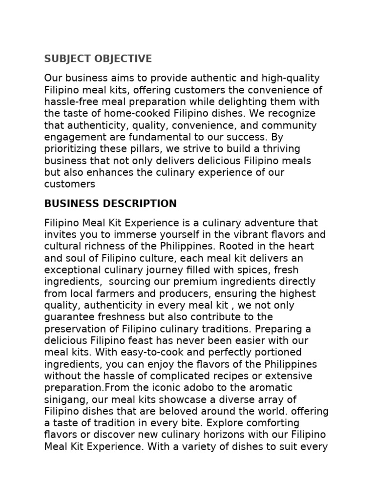 Subject Objective | PDF