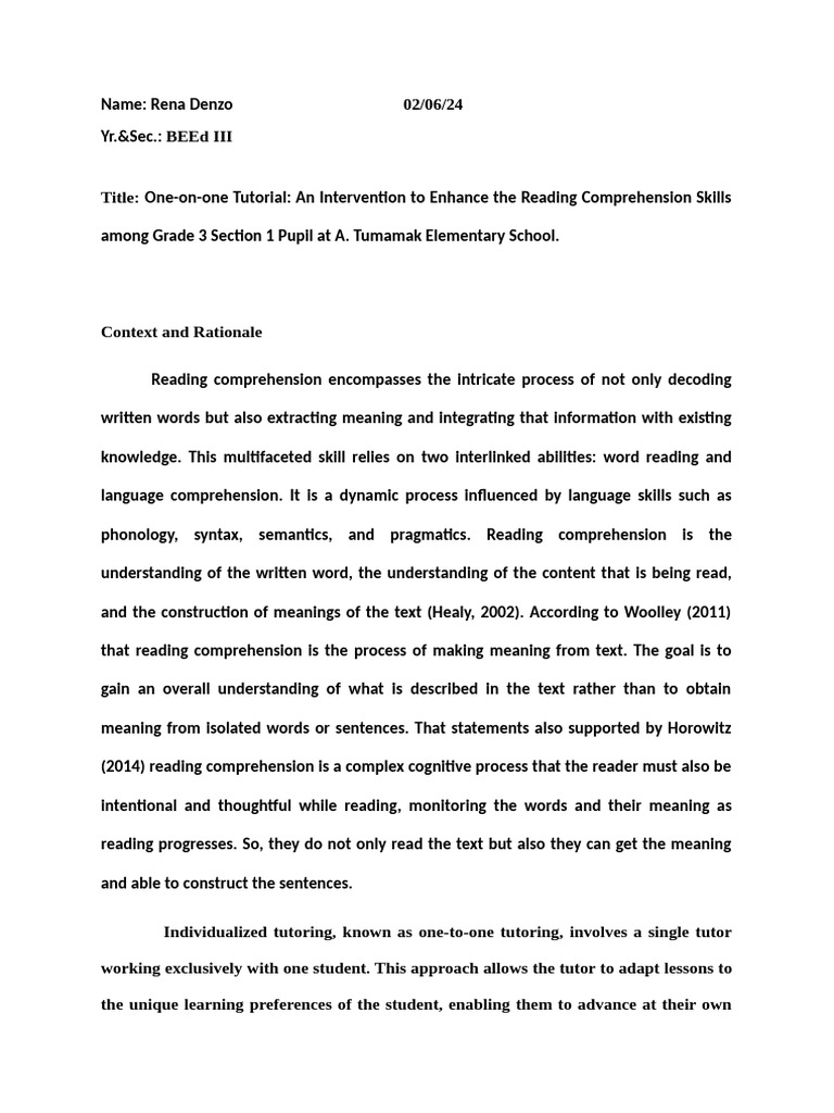 Context and Rationale Denzo | PDF | Reading Comprehension | Semantics