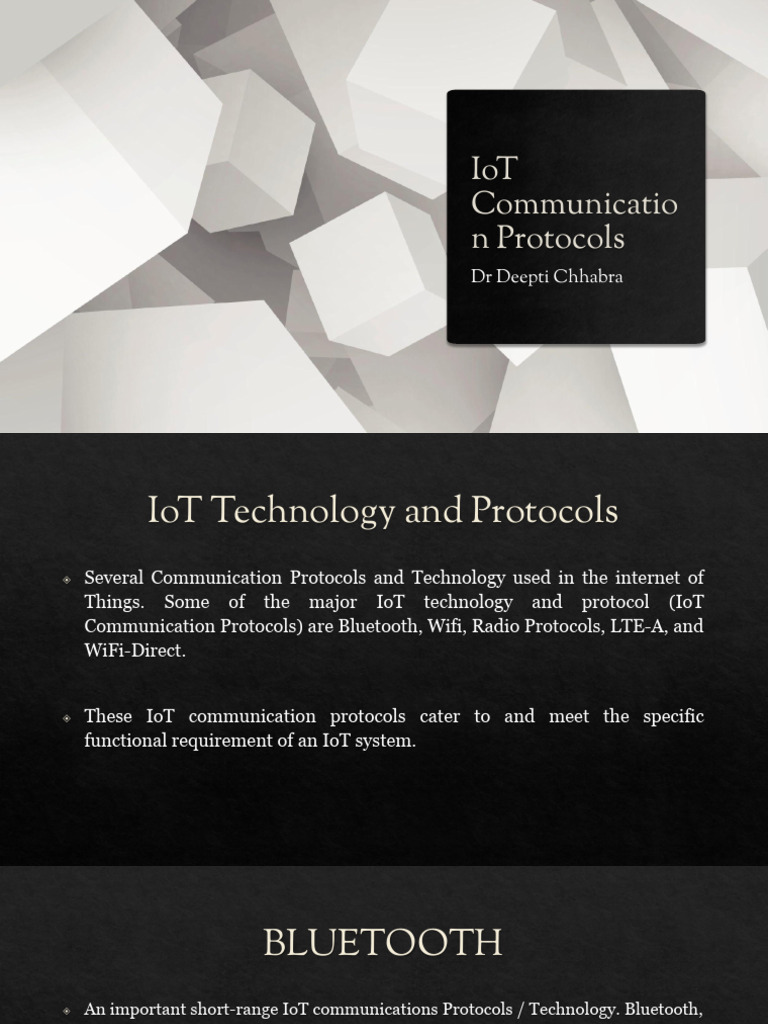 Iot Communication Protocols Pdf Internet Of Things Wi Fi