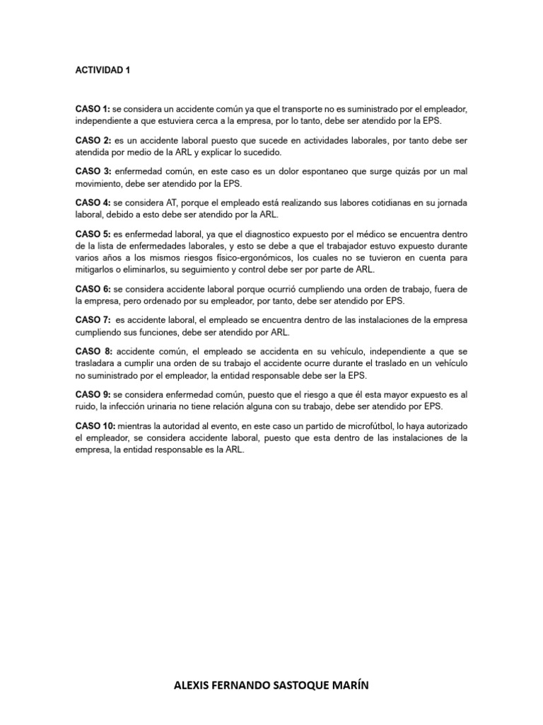 Actividad 1 SST | PDF