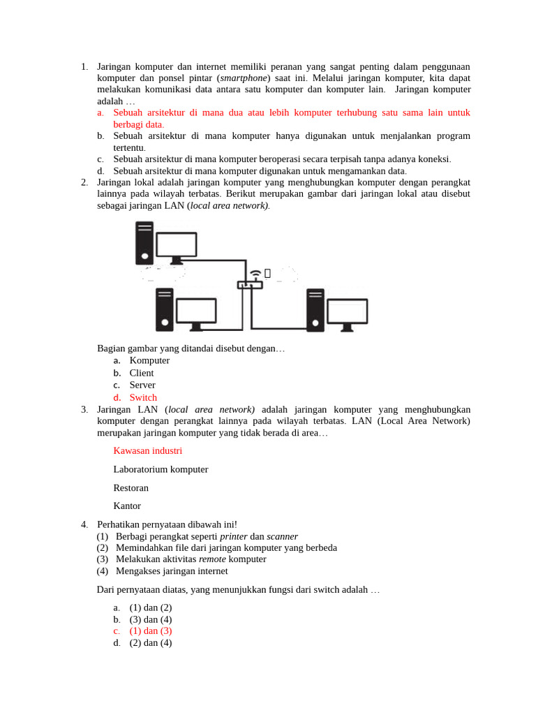 Soal ASAS Jaringan, Gerbang Logika | PDF