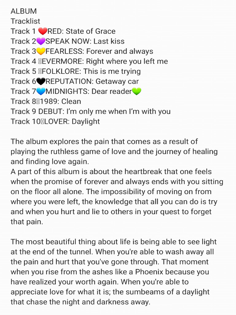 Tracklist and Desc | PDF