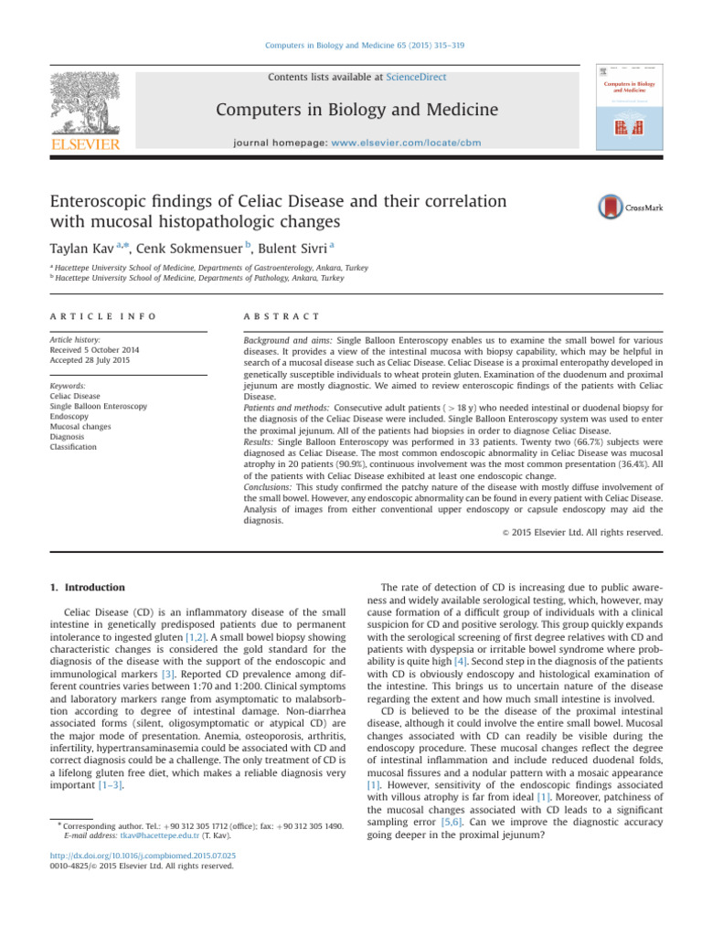 Enteroscopic Findings of Celiac Disease and Their Correlation With ...