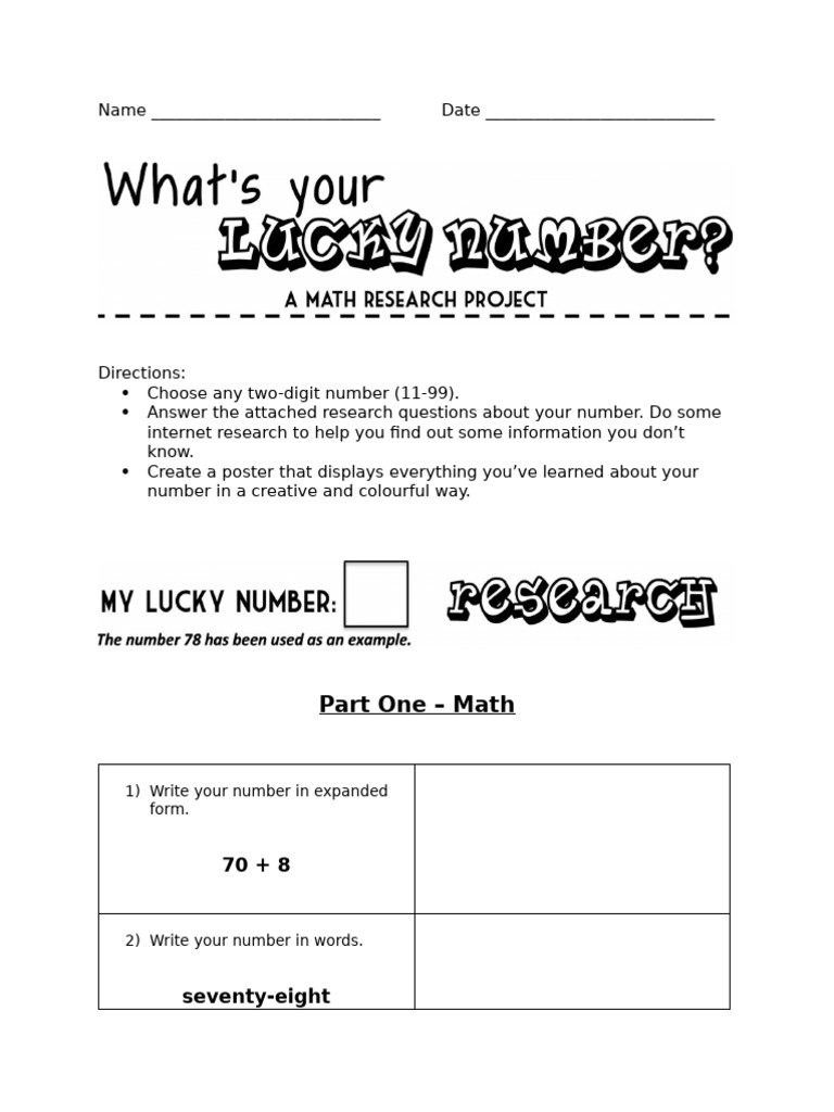 Lucky Number Assignment | PDF | Ice Hockey | Sports