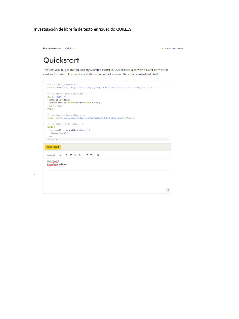 Quill Js | PDF