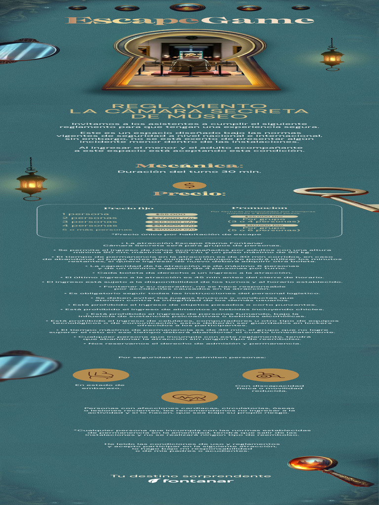 Reglamento Escape Game Fontanar | PDF