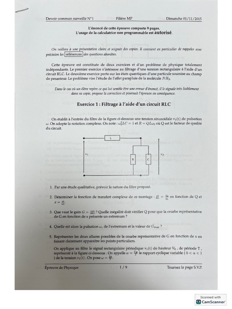 DM Électronique +corrigé | PDF