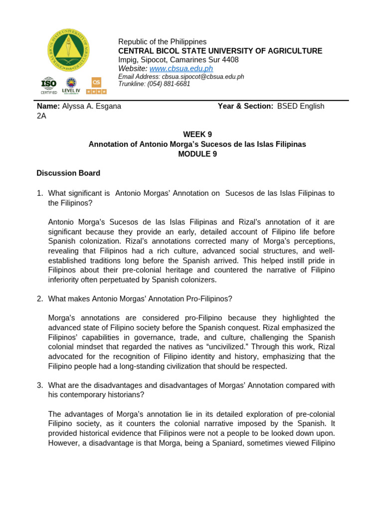 Week 9. Rizal-Prof. ABLAO | PDF | Philippines | Spanish Empire