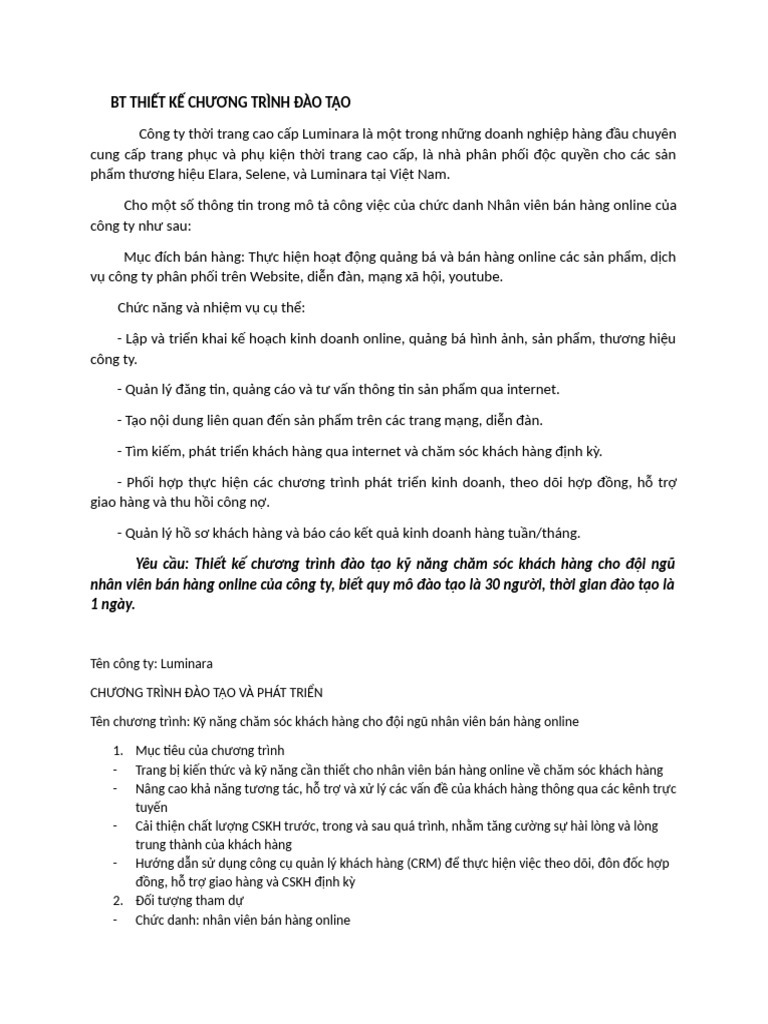 BT TH C Hành Đào T o | PDF