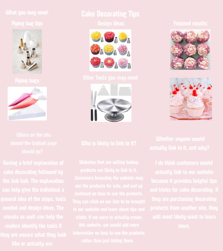 Cake Decorating Tips and Tools Guide | PDF