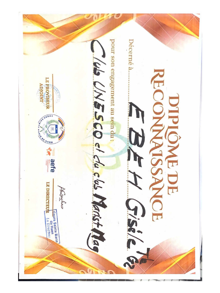 Diplôme de Reconnaissance | PDF
