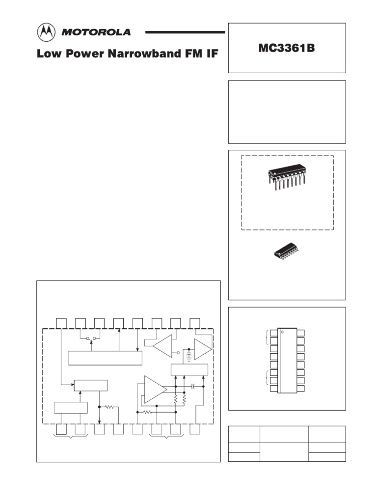 MC3361 | PDF | Amplifier | Information And Communications Technology