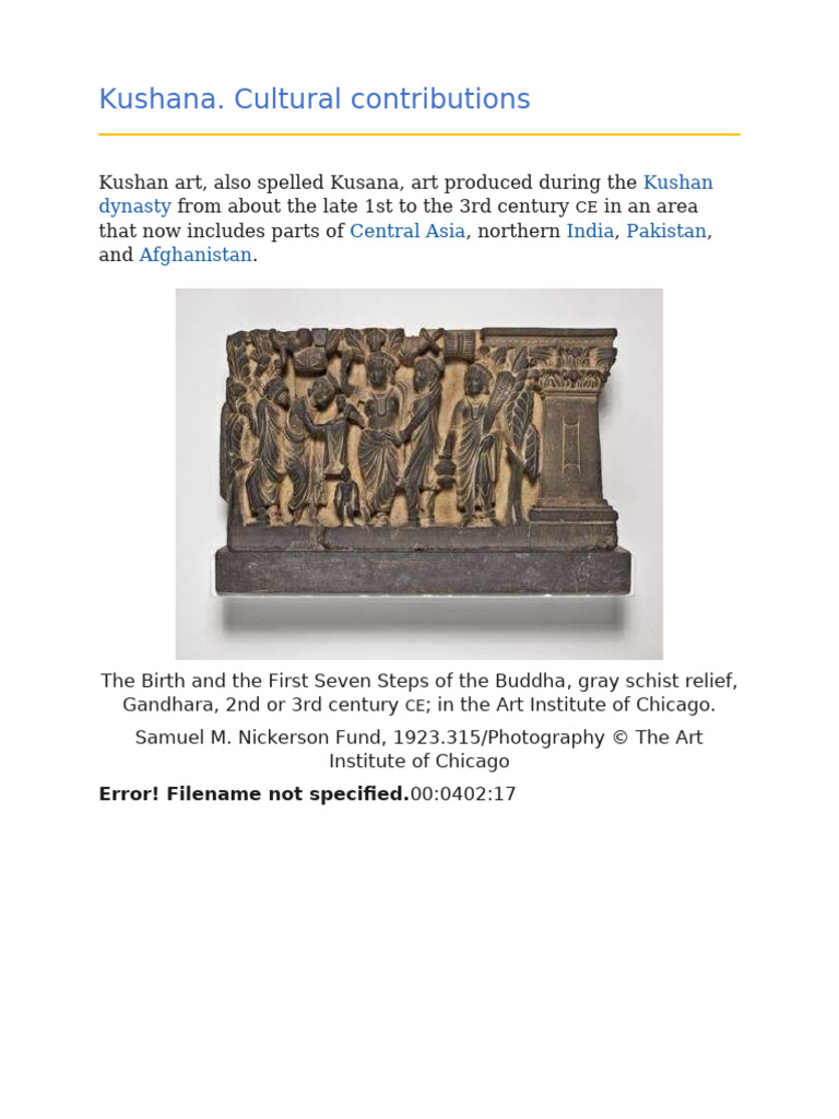 Kushan Art: A Cultural Fusion | PDF