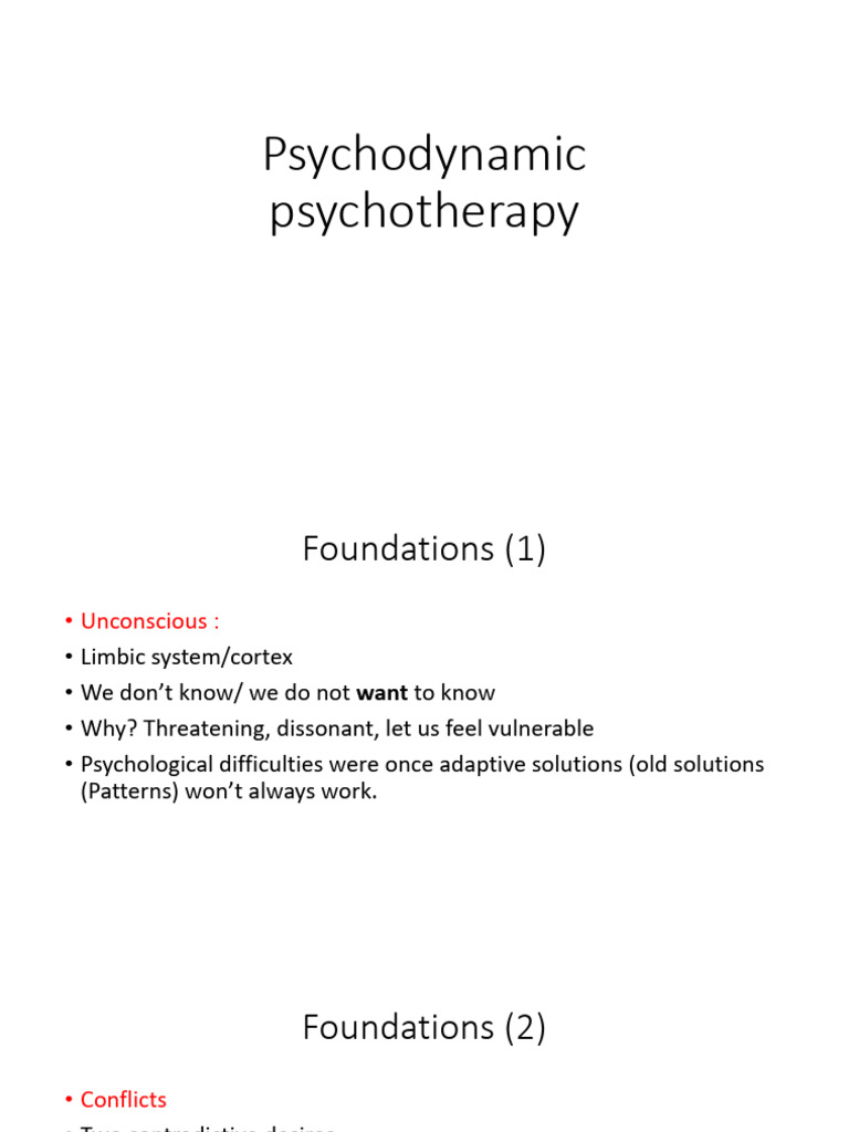 Psychodynamic-Psychotherapy | PDF | Psychotherapy | Affect (Psychology)