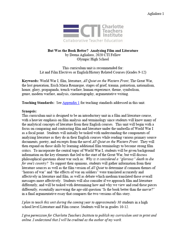 but was the book better | PDF | Argument | Reason