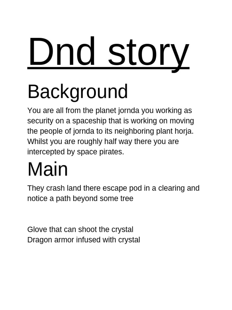 Dnd story | PDF