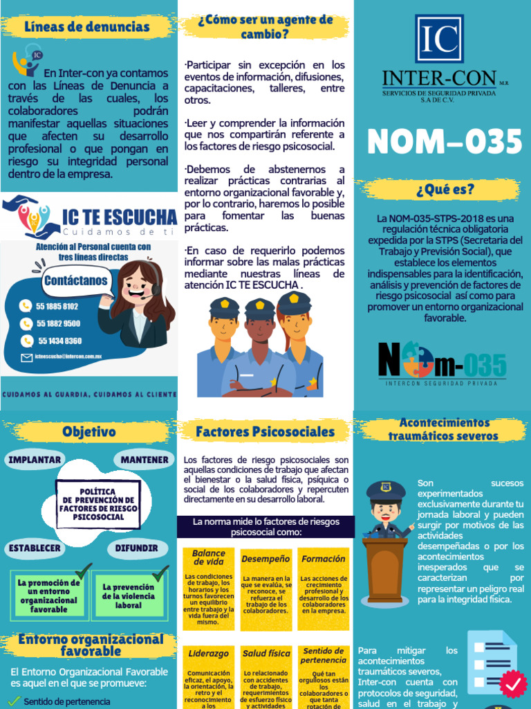Tríptico NOM-035 Actual | PDF | Business | Violencia