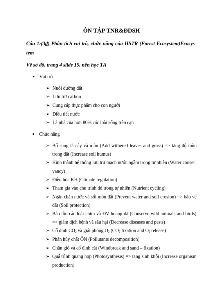 Ôn Tập TNR | PDF