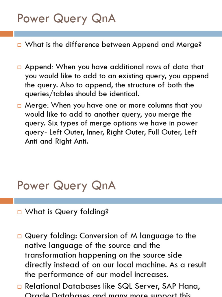 Freshers Interview QnA - Power BI | PDF | Table (Database) | Databases