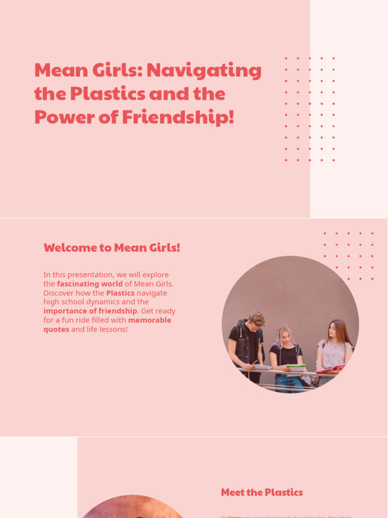 Mean Girls: Friendship and High School Dynamics | PDF