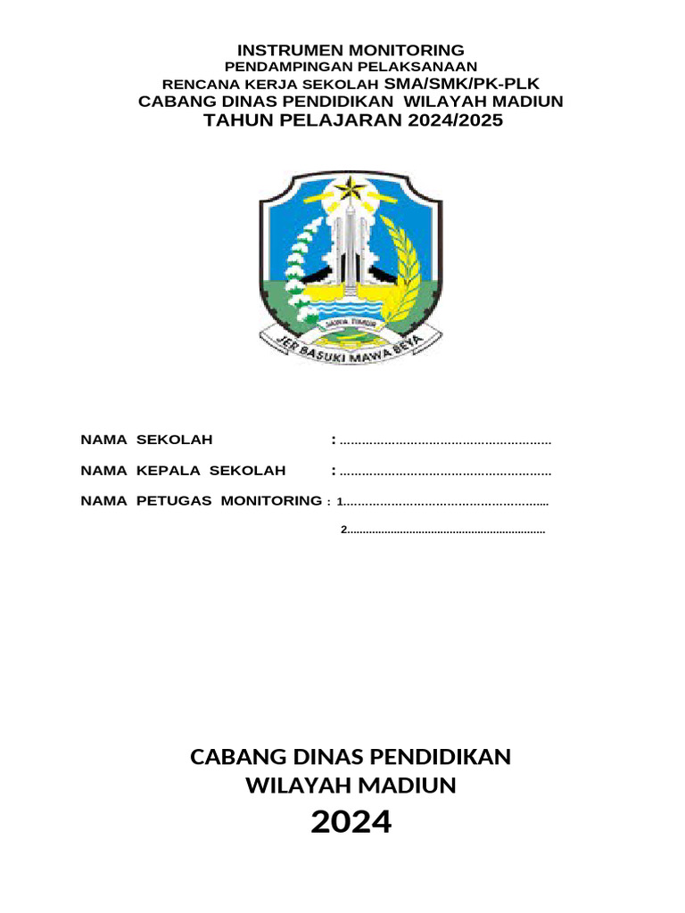 Instrum Monev RKS 2024 Oki-1 | PDF