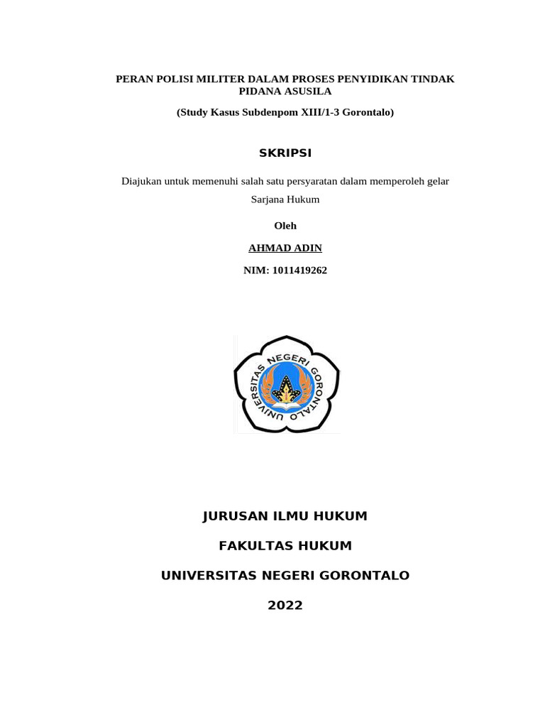 Contoh Cover Proposal Penelitian | PDF