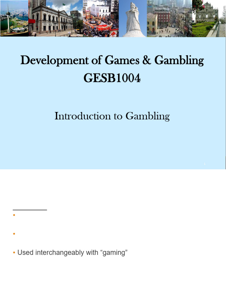 Introduction to Gambling in Macao | PDF | Gambling | Lottery